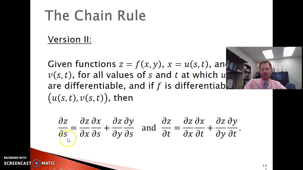 The Chain Rule And The Gradient Youtube