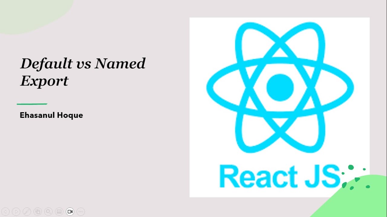 React Js 7 Difference Between Default And Named Export Exporting And