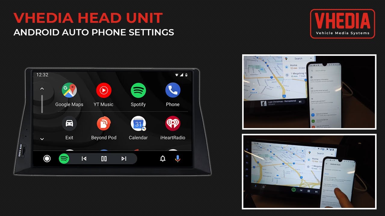 Vhedia Head Unit Android Auto Phone Settings Youtube
