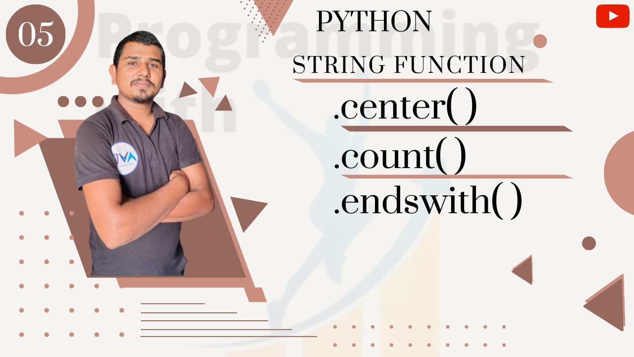 String Center Count Endswith Function In Python Hindi String
