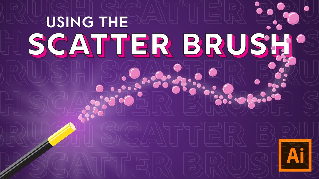 How To Use The Scatter Brush Tutorial Adobe Illustrator Cc Youtube