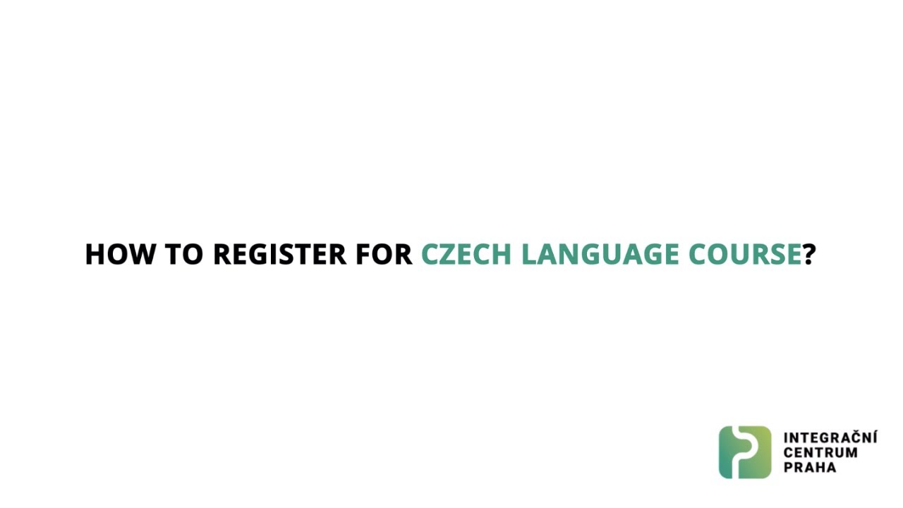 Czech Language Courses 2021 Registration Tutorial Youtube
