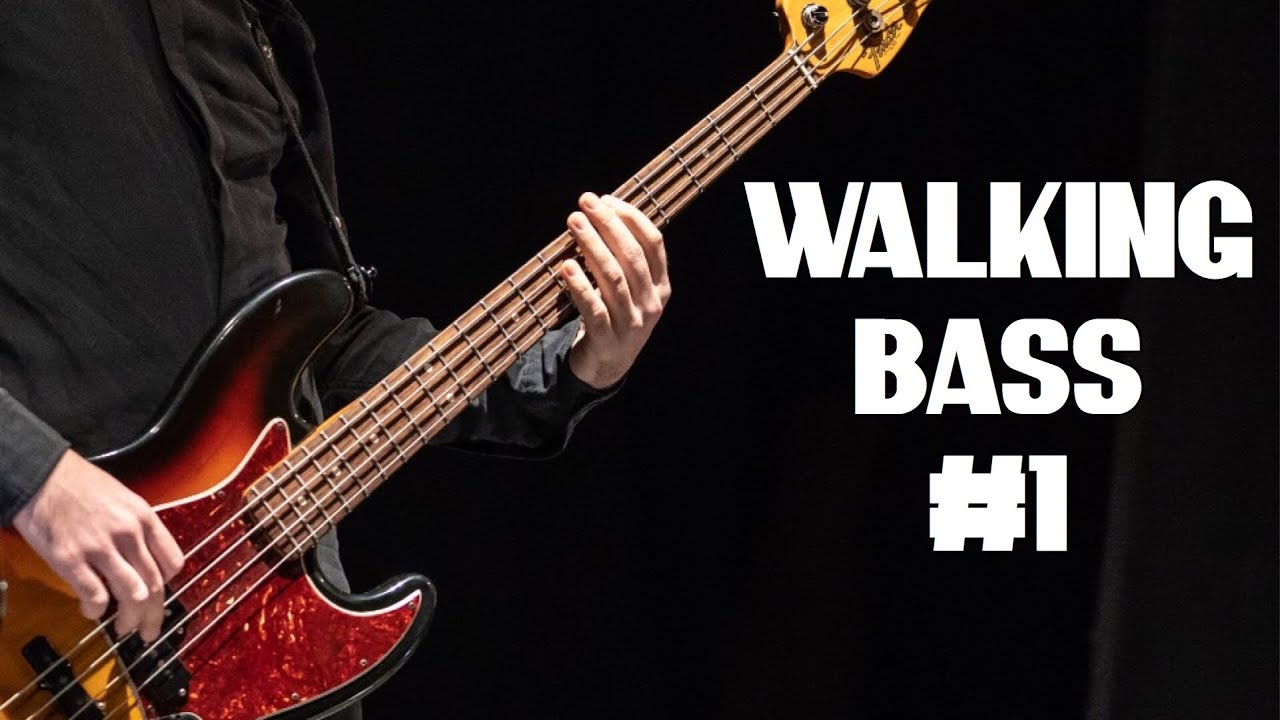 Walking Bass Lesson 1 Blues D7 With Tab Youtube