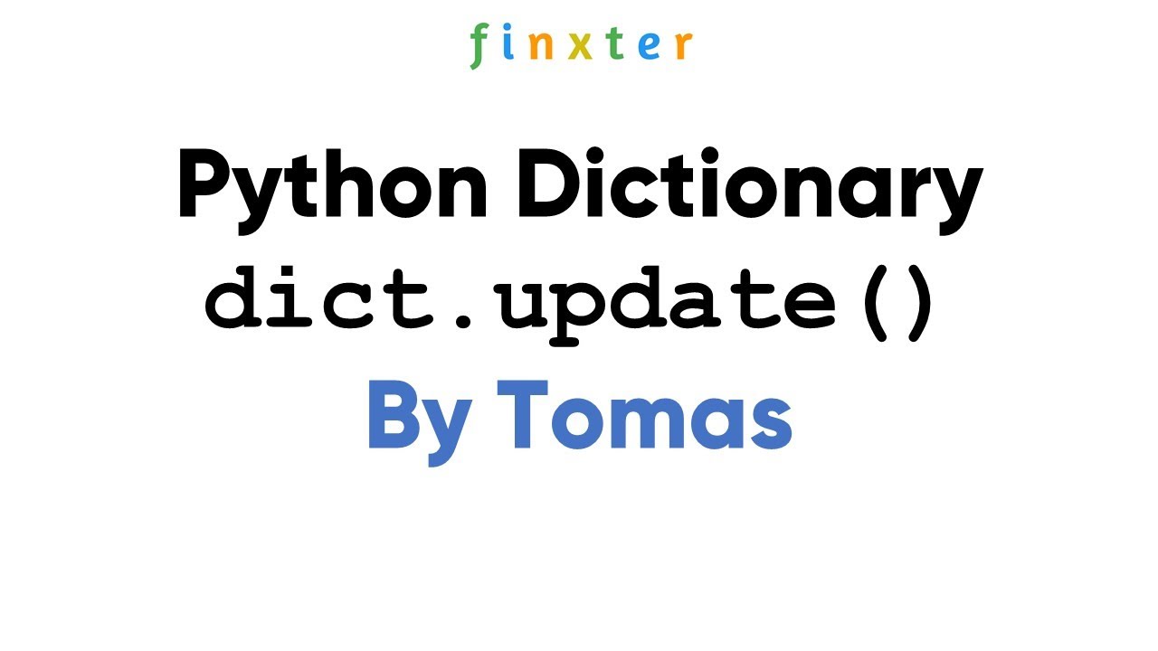 Python Dictionary Update Method Youtube