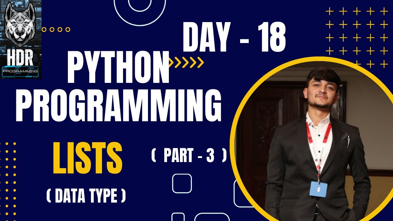 Python List Part 3 Hdr Programming Youtube