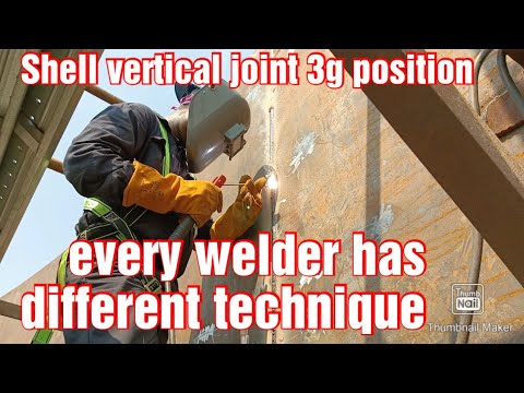 Shell Vertical Joint Weld 3g Youtube