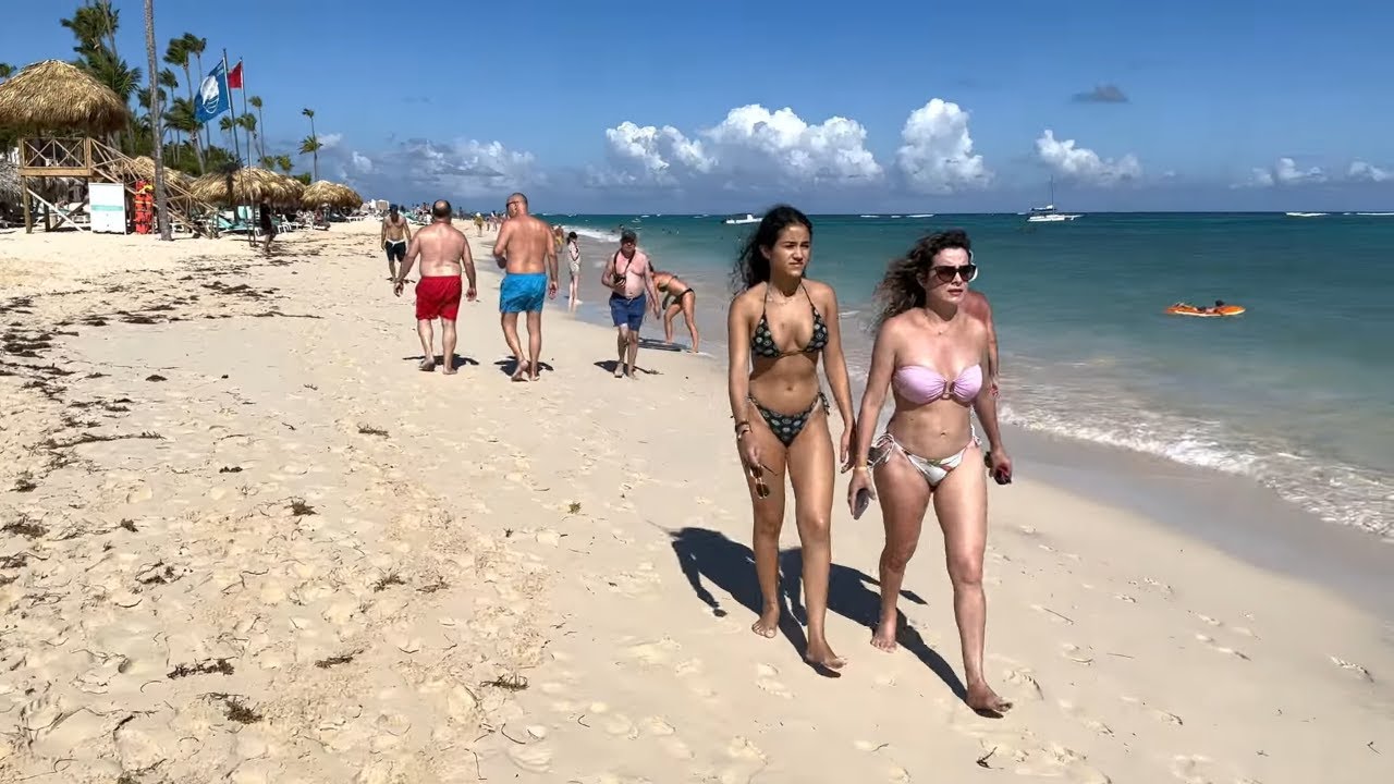 рџ рџ ґ Walking Tour At Punta Cana Beach Beach Walk 4kрџњґ Youtube