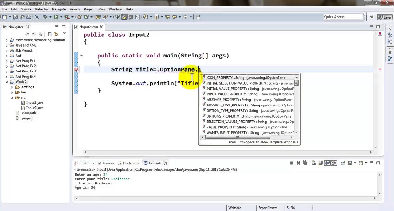 Java Tutorial Accepting Input Via Gui Input Dialog Youtube