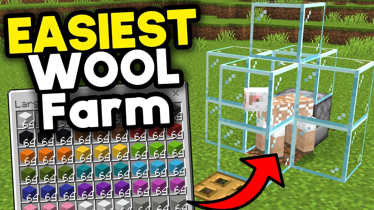 Easiest Wool Farm Minecraft Bedrock 1 21 2025 Youtube