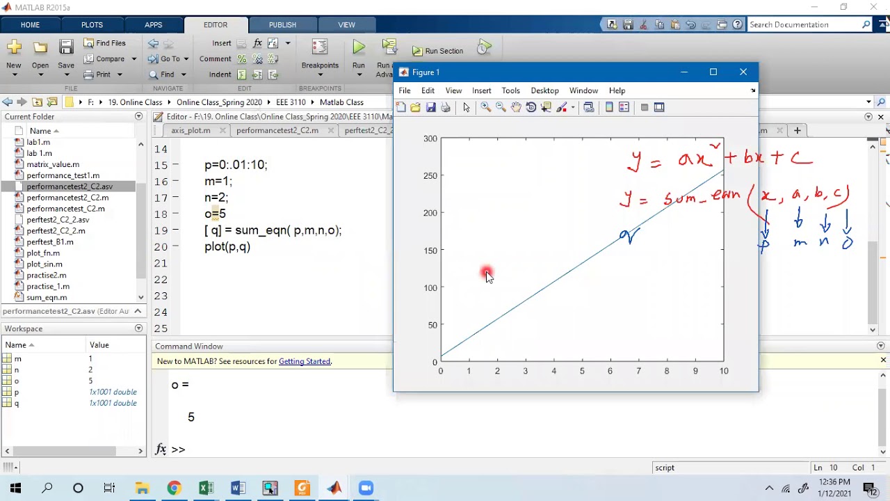 User Defined Function In Matlab Youtube