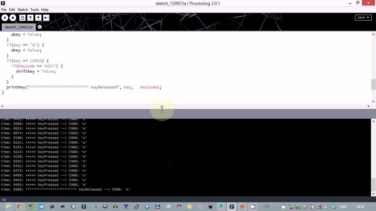 Explaining Behaviour Of Keypressed And Keyreleased Methods In