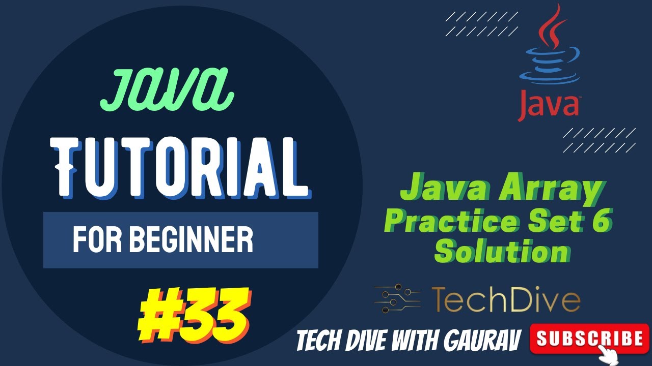 Practice Set 6 Solution Java Array Java Complete Course In Hindi