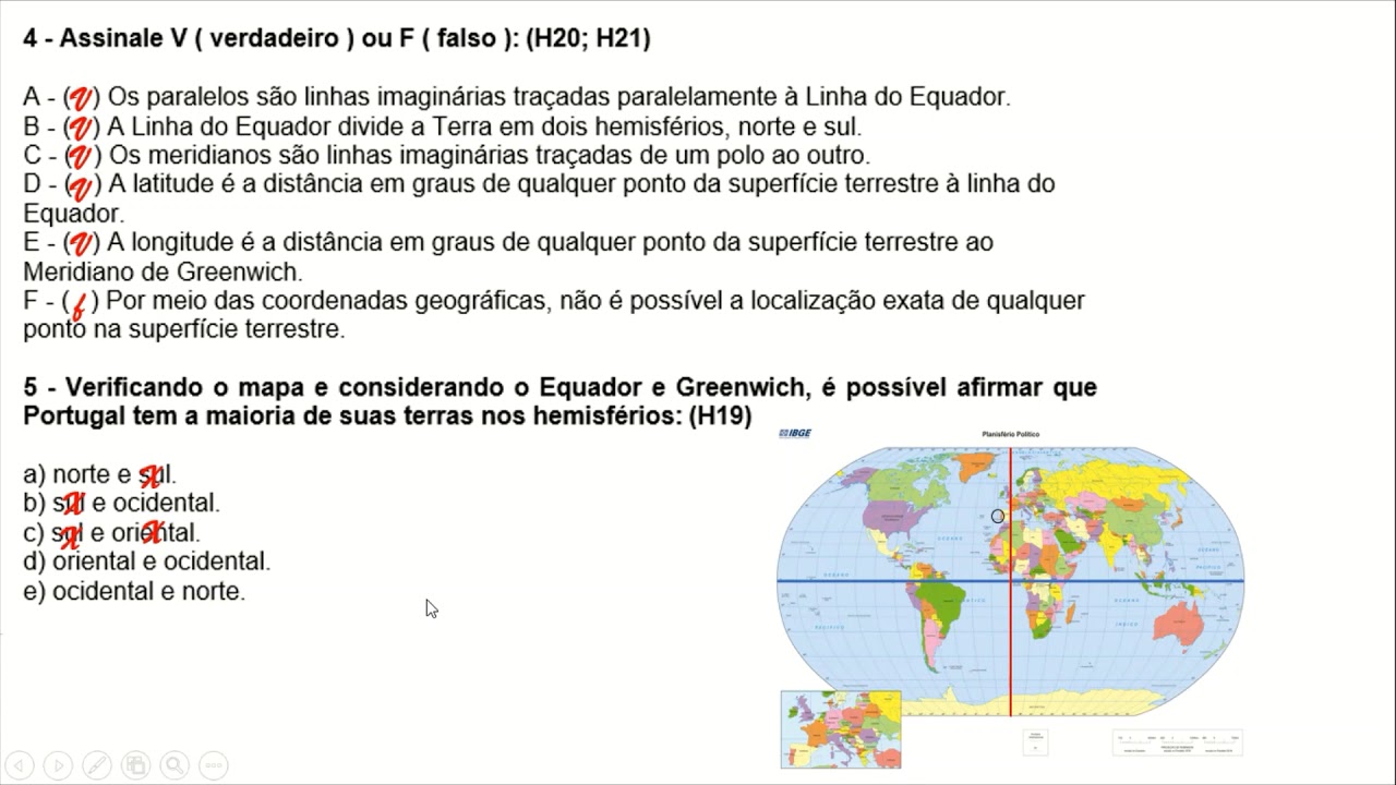 Exercicios De Coordenadas Geograficas Fdplearn