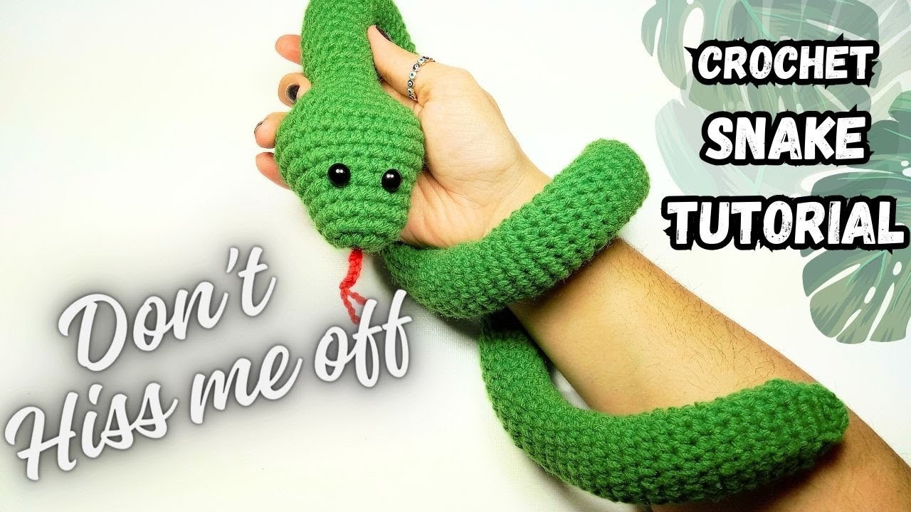 How To Crochet Snake Free Written Pattern Beginner Easy Tutorial