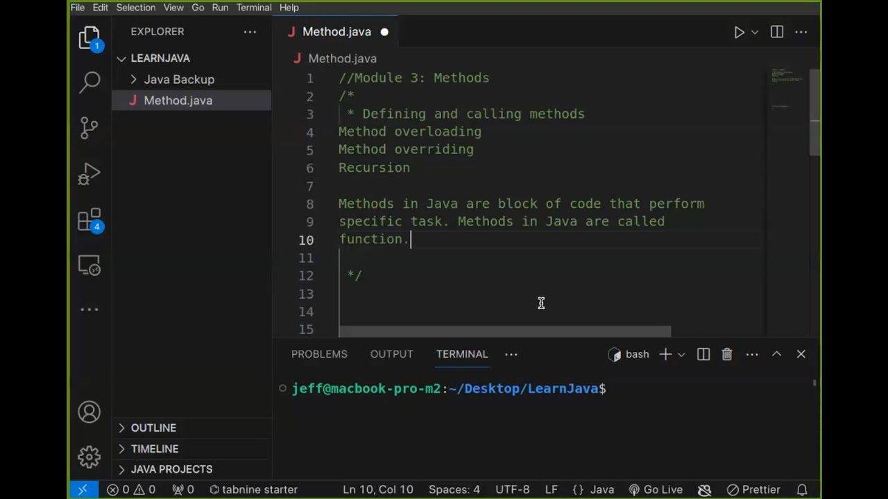 Module 3 Methods Youtube
