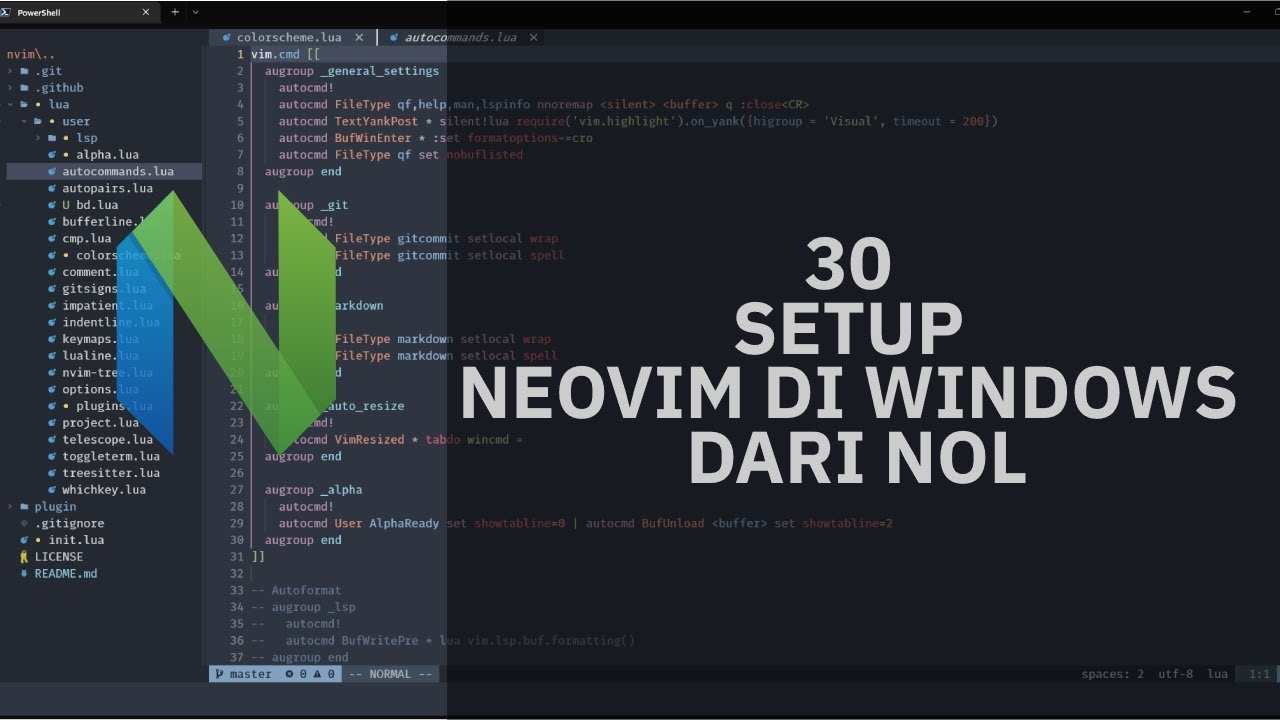 Vim Tutorial 30 Setup Neovim Di Windows Dari Nol Youtube