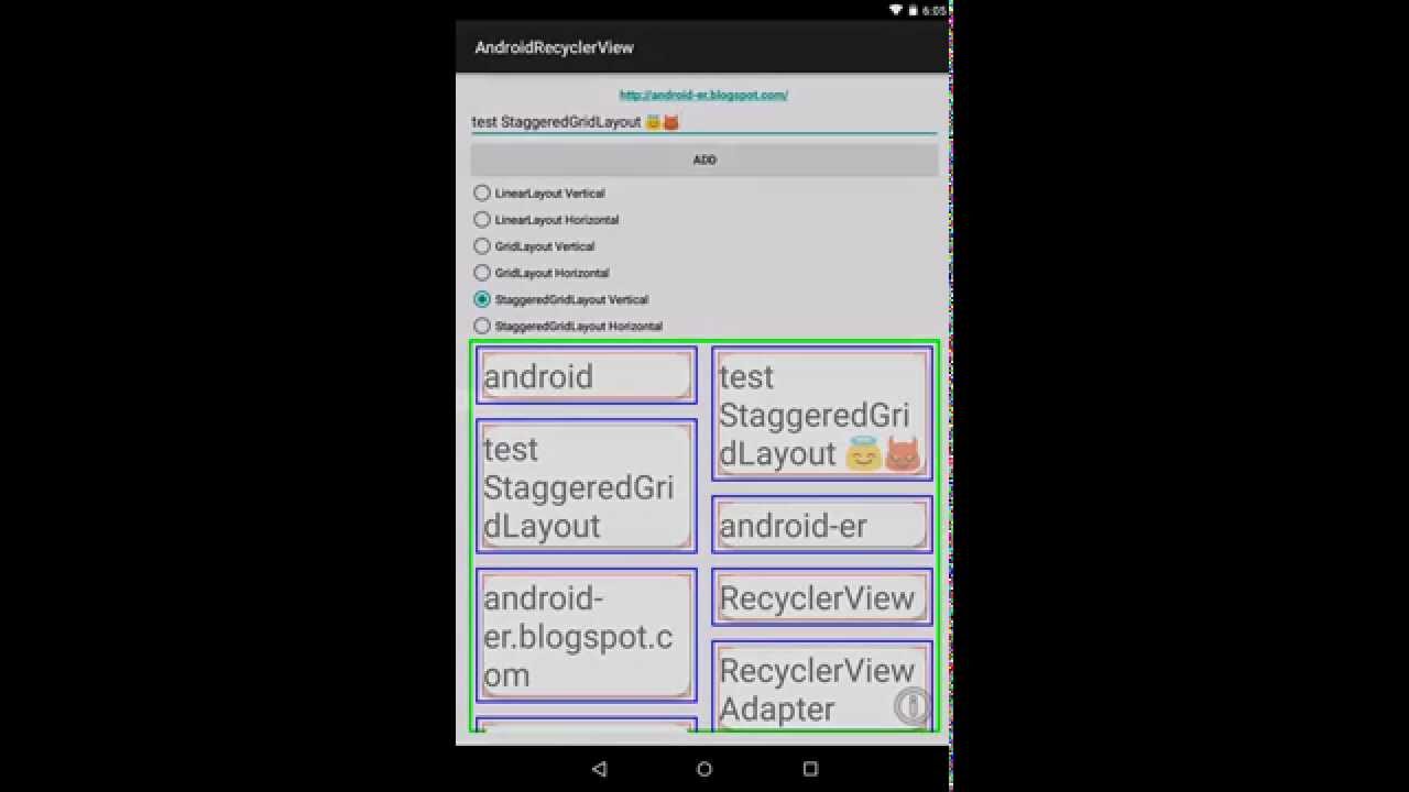 Staggeredgridlayoutmanager On Recyclerview Youtube