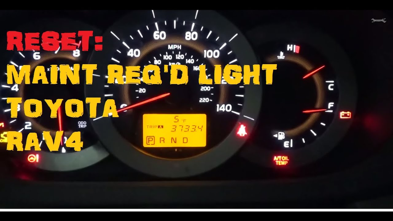 Toyota Maintenance Required Light