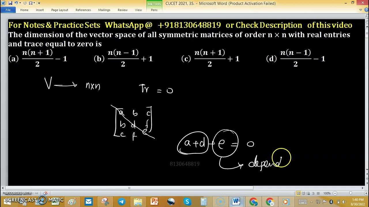 Linear Algebra Engineering Iit Jam Mathematics Gate Eigen Values