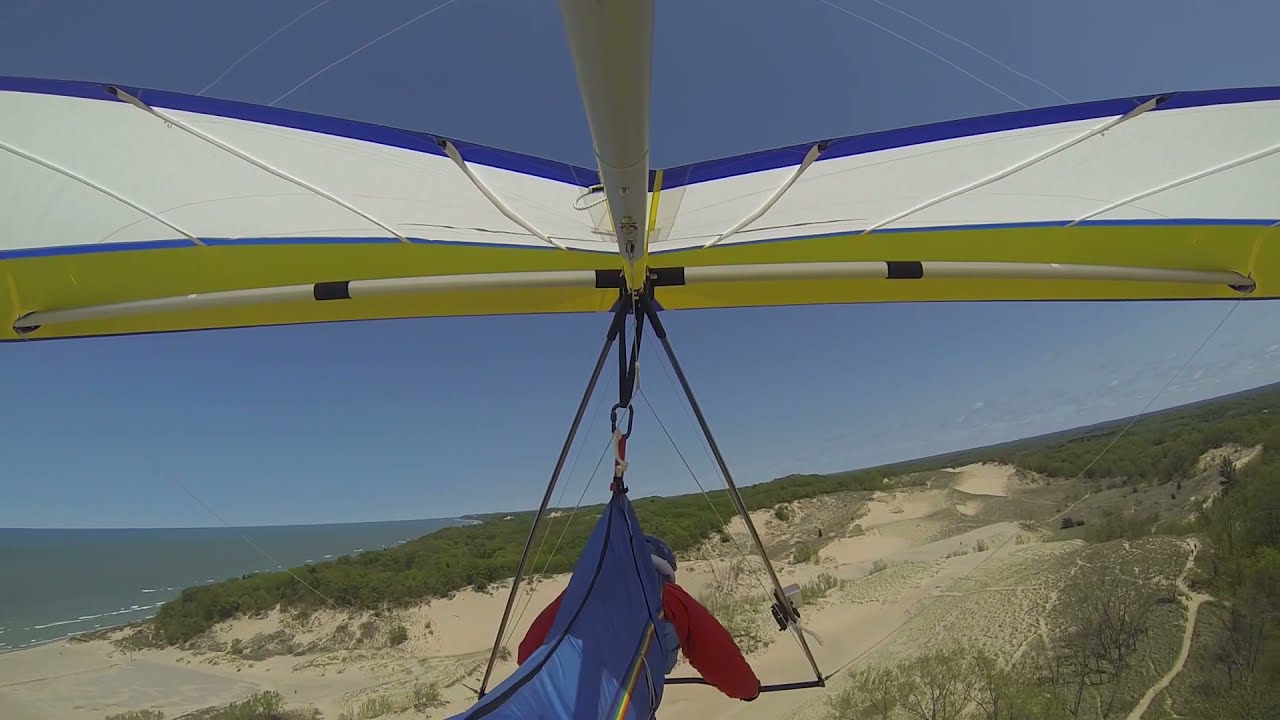 Warren Dunes Hang Gliding Flight May 15 2016 Youtube