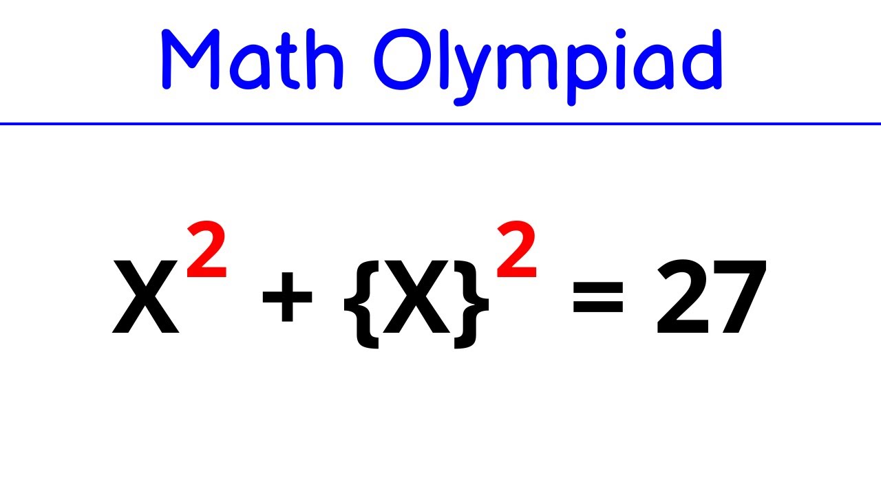 A Nice Question Math Olympiad Problem Youtube