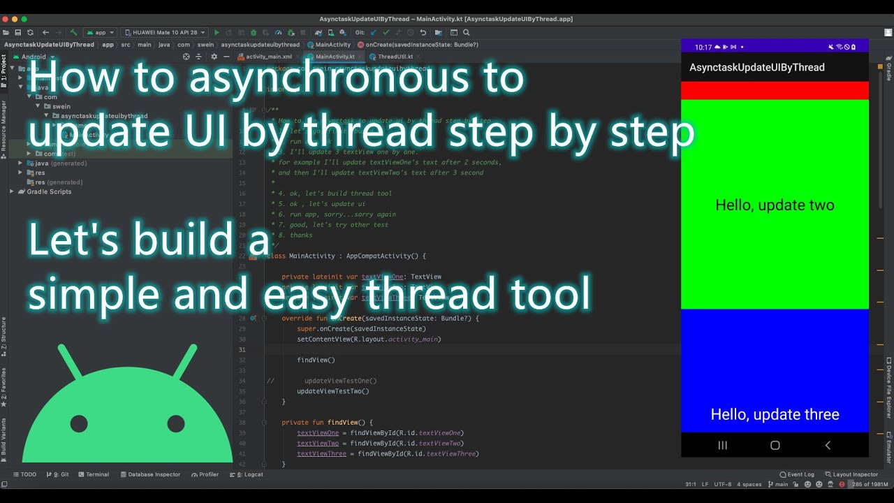 Android Asynchronously Update Ui Android Update Ui From Thread