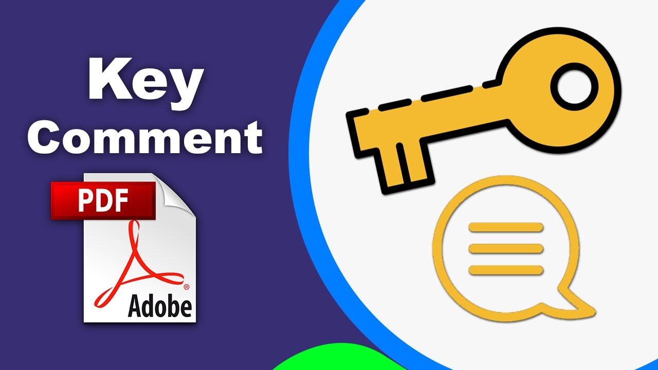 How To Add A Key Symbol Comment In A Pdf File Using Adobe Acrobat Pro