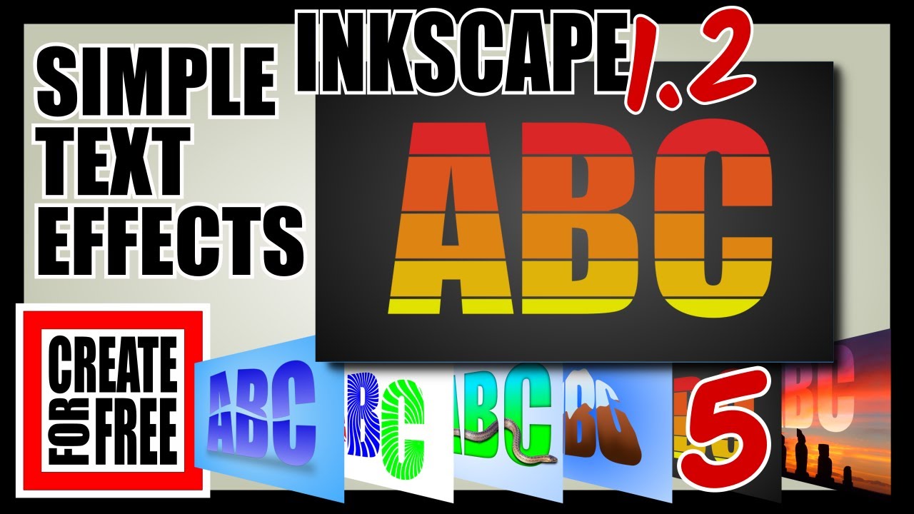 Retro Text Effect Inkscape Youtube