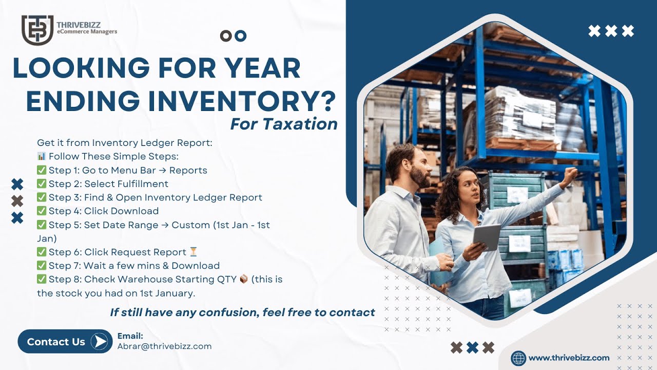 How To Check Year Ending Inventory Amazon Taxation Step By Step