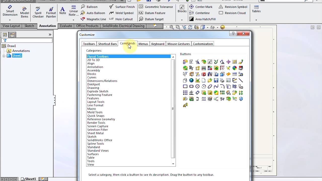 Solidworks How To Customize The Command Manager Youtube