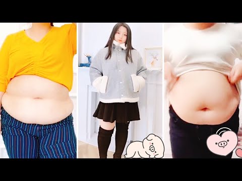 BBW CHUBBY BELLY GIRL EATING SHOW tik tok,fat girl cute moments,plus ...