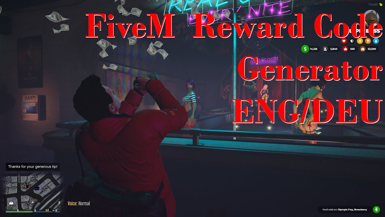 Gta V Fivem Reward Code Generator Eng Deu Youtube