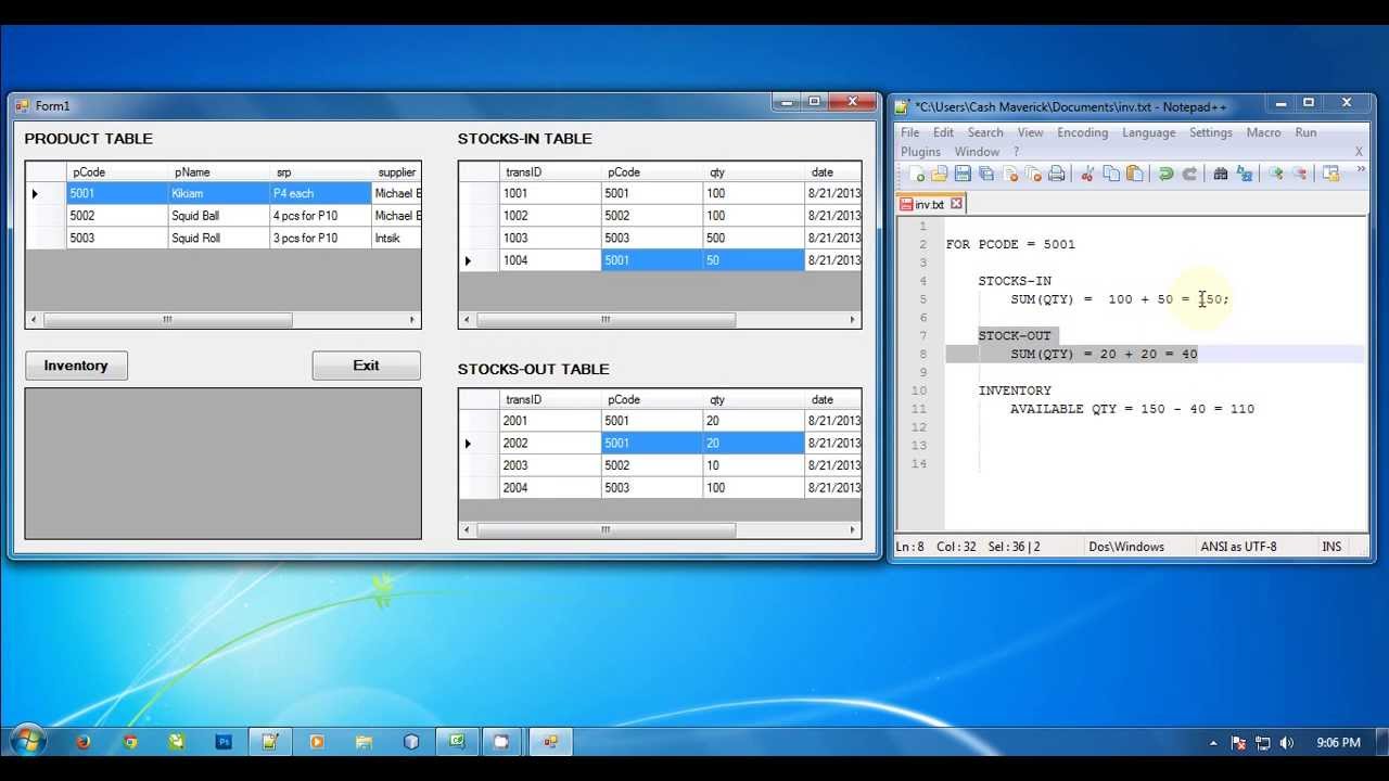 Simple Inventory System Youtube