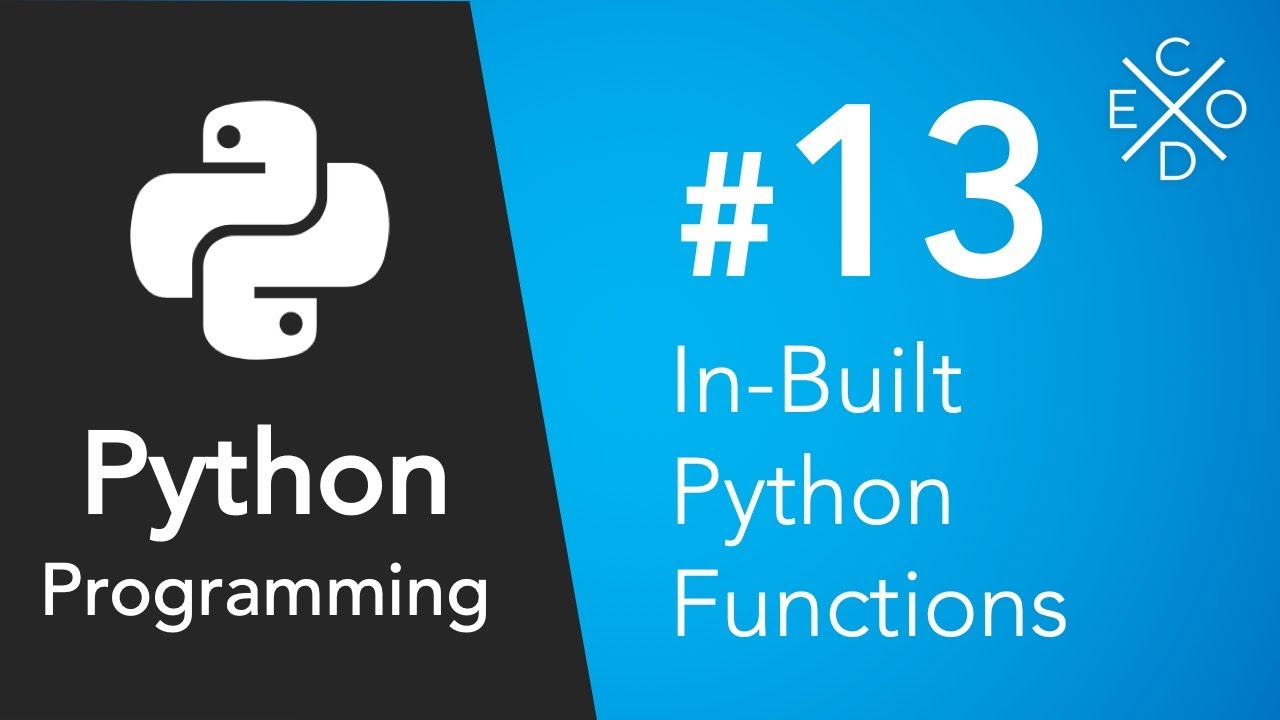 Python Programming 13 In Built Functions Youtube