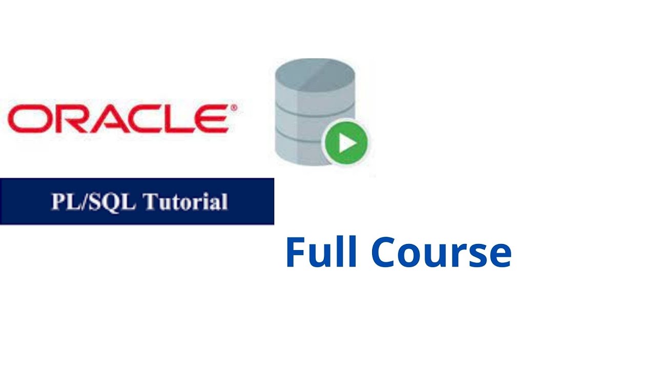Oracle Pl Sql Full Course Youtube