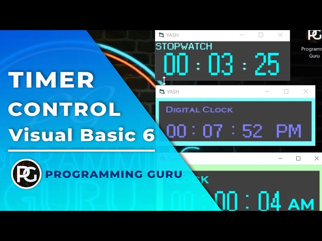 Vb6 Tutorial In Urdu Count Down Timer Using Timer Control Interrupt