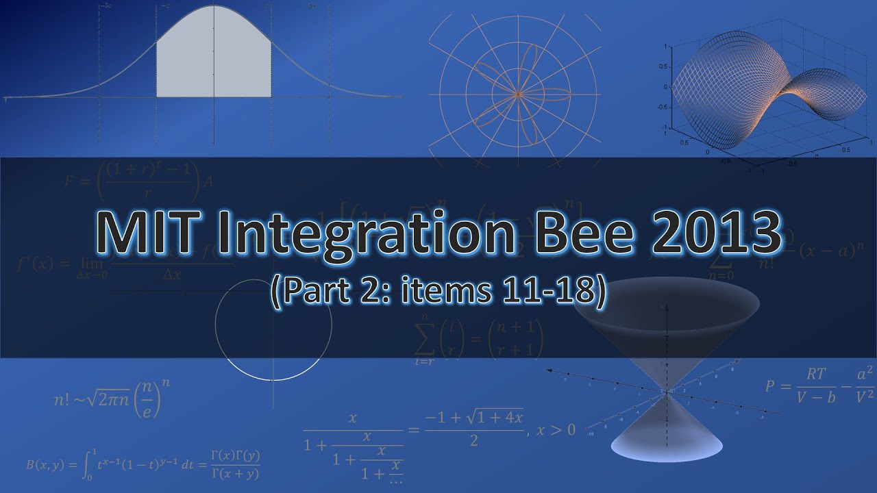 Mit Integration Bee 2013 Part 2 Youtube