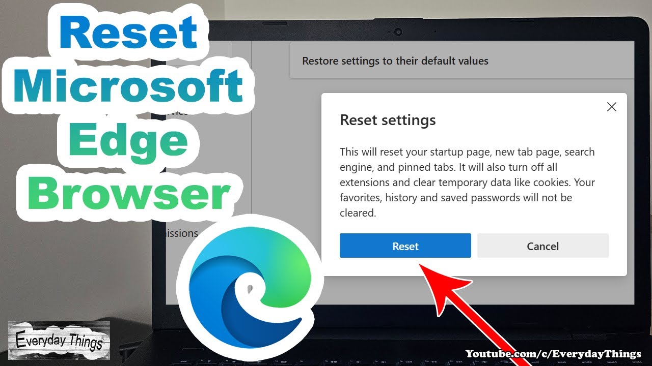 How To Reset Microsoft Edge Browser Step By Step Guide Youtube