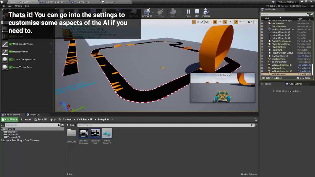 Unreal Engine 4 Vehicle Ai Plugin Basic Vehicle Tutorial Youtube