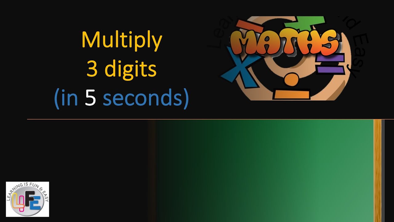 Math Trick Multiply 3 Digits In 5 Seconds Youtube