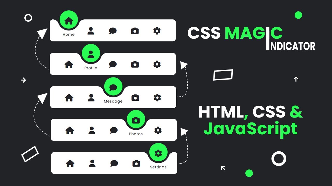 Magic Navigation Menu Indicator Using Html Css Simple Javascript