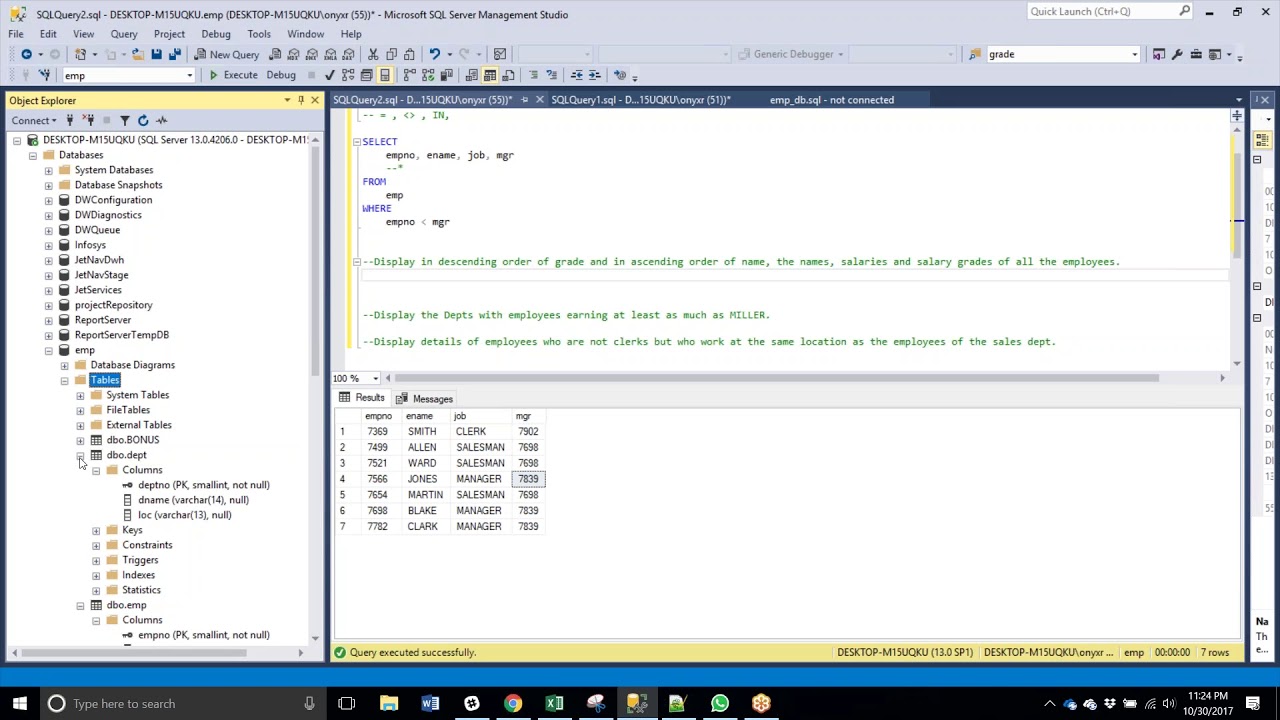 Basic Sql Tut 1 Youtube