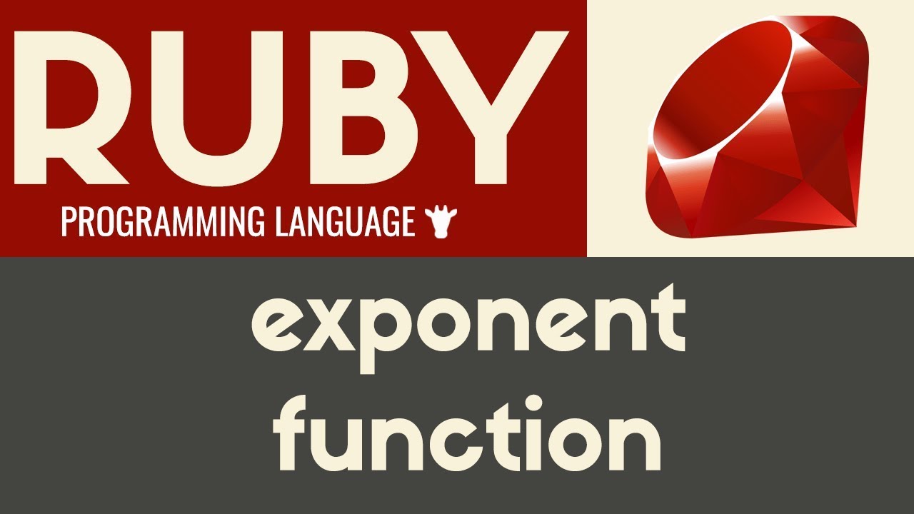Exponent Method Ruby Tutorial 24 Youtube