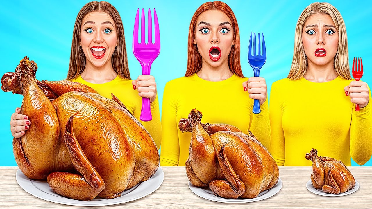 Big Medium And Small Plate Challenge Amazing Cooking Hacks By Multi