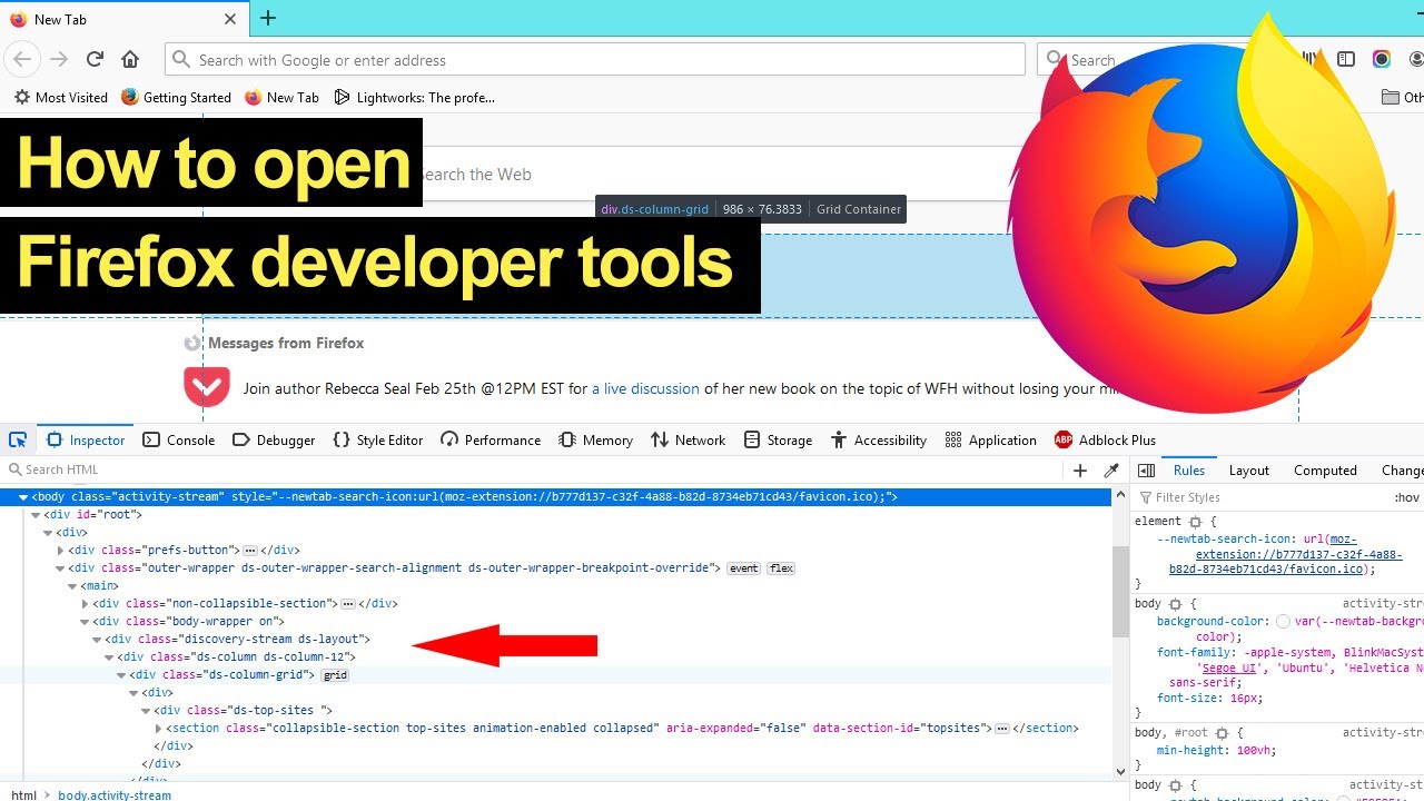 How To Open Mozilla Firefox Developer Tools For Website Development