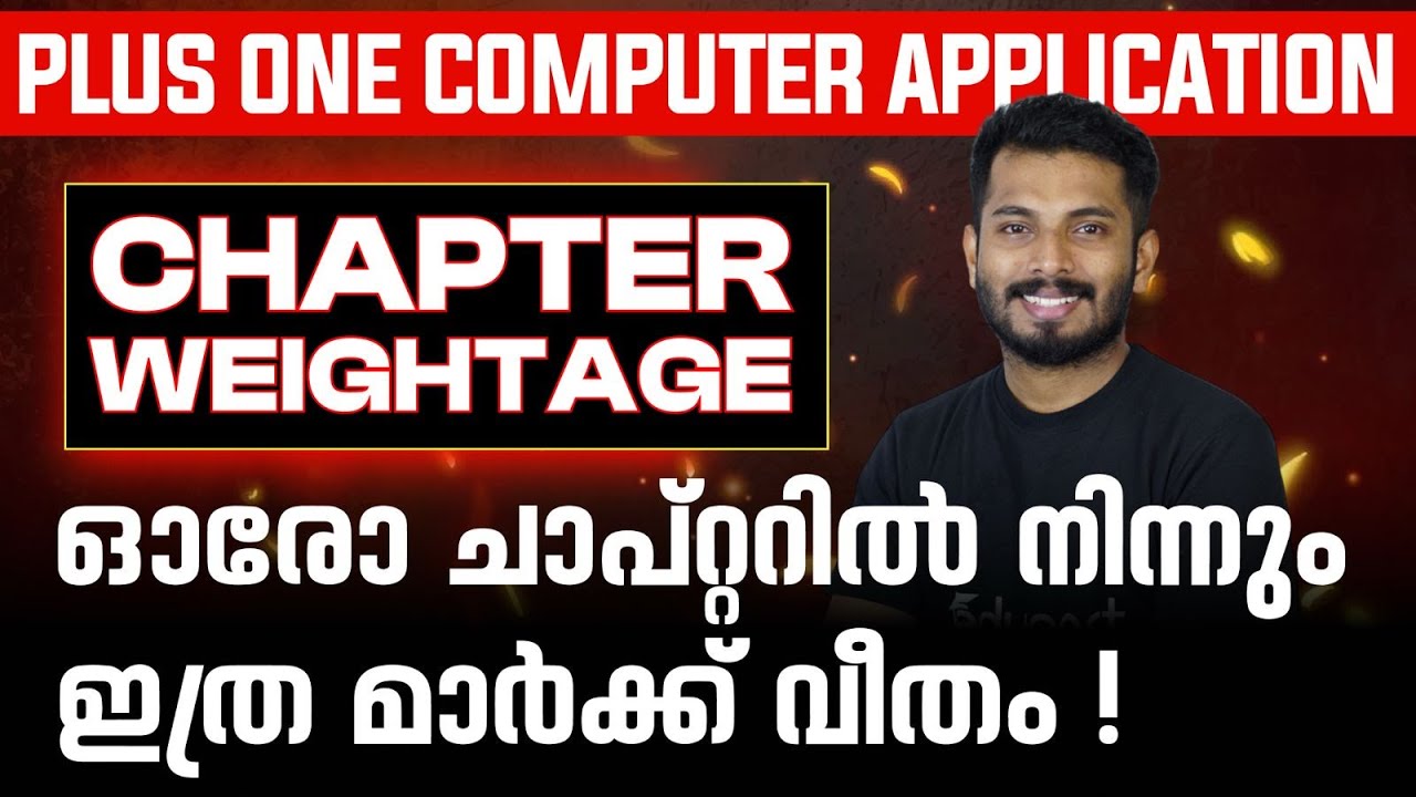 Plus One Commerce Computer Application Chapter Weightage Eduport