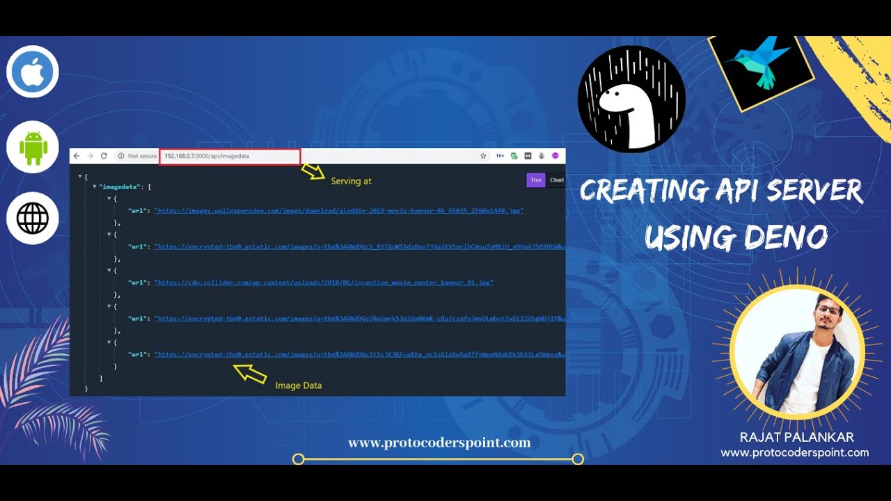 Creating First Api Server Using Deno Scripting Deno Js Tutorial Youtube