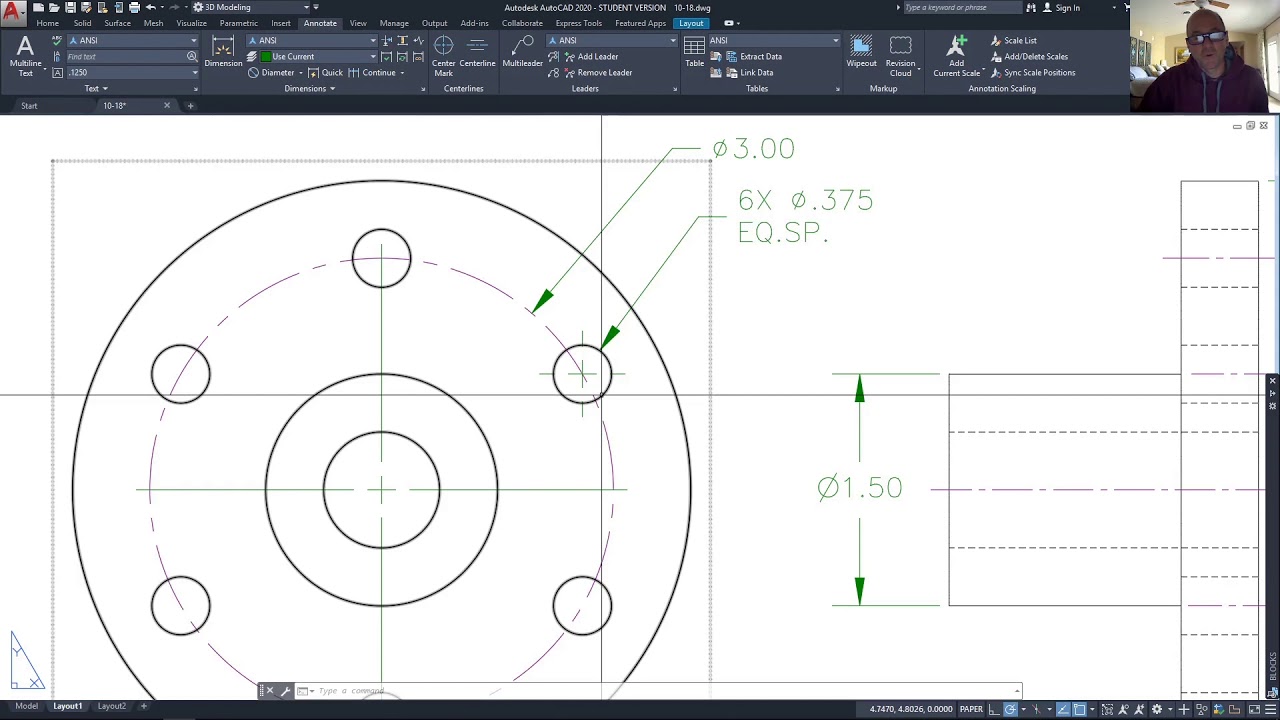How To Dimension A Circle In Autocad