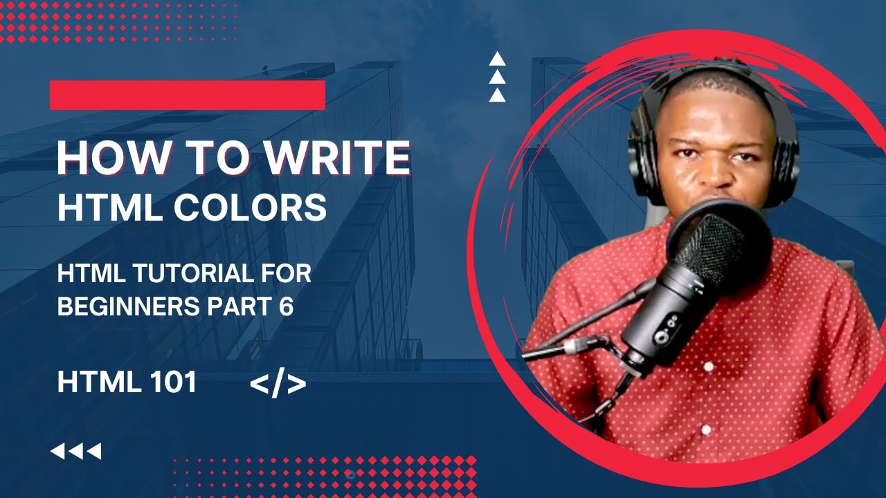 How To Write Html Colors Using Predefined Color Names Html Tutorial