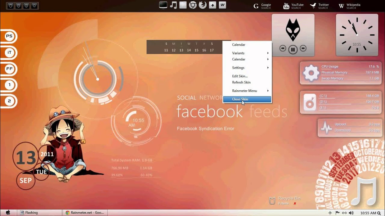 Rainmeter Skin Download In Deviantart Youtube